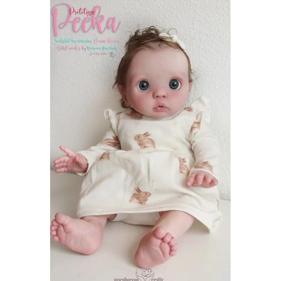 Jual npk 16inch unfinished unpainted reborn doll kit peeka diy doll ...