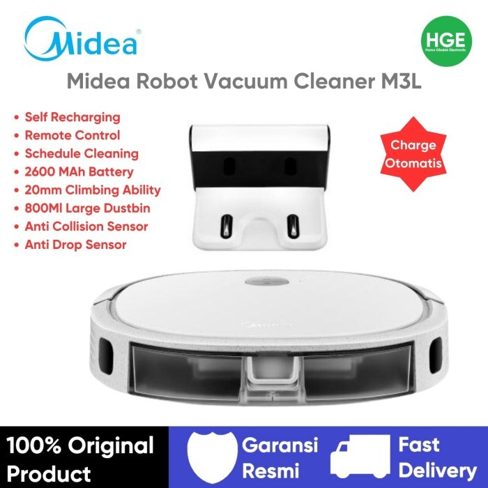 Jual Midea M3L Robotic Vacuum Cleaner 40W 800ml 2600mAh Vacum Robot ...