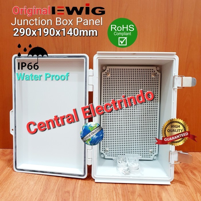 Jual Junction Box Panel Bg 290190140Mm Plastik Abs Ewig With Base Plate ...