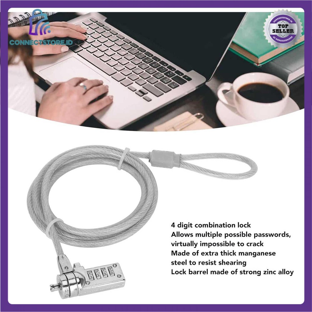 Jual Kunci Pengaman Laptop Code Number Security Lock - Silver | Shopee ...