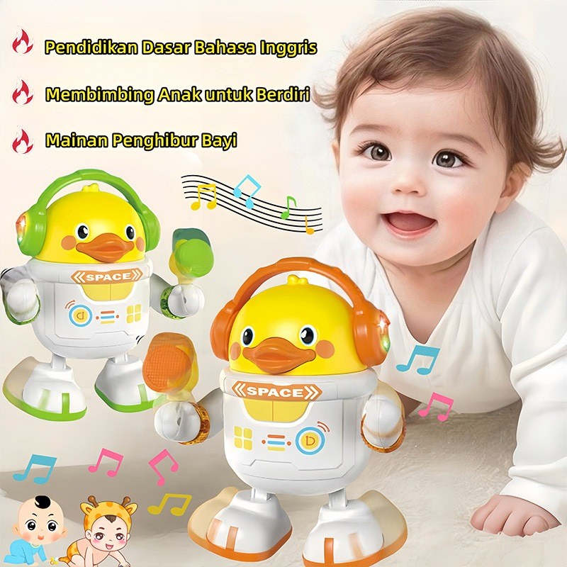 Jual Mainan Robot Bebek Astronot Joget Dancing Walking Musik Dan Lampu ...
