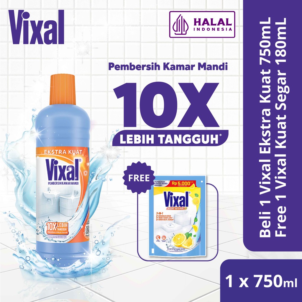Jual Buy 1 Vixal Ekstra Kuat 750ml free Vixal Kuat Segar 180ml | Shopee ...