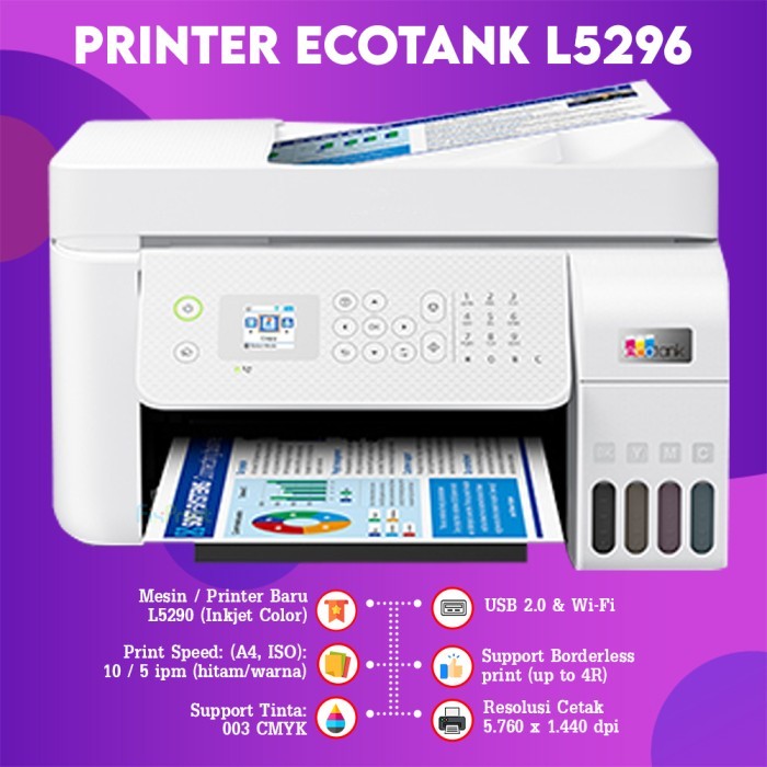 Jual Printer Epson L5190 EcoTank Print Scan Copy WiFi ADF Pengganti ...