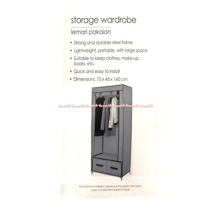 Jual Kris Storage Wardrobe Lemari Pakaian Lemari Baju Pakaian Resleting ...