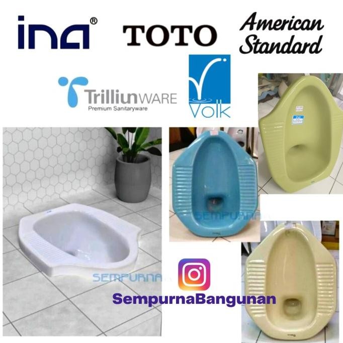 Jual BEBAS ONGKIR - Kloset closet jongkok INA Toto American Standard Trilliun Duty | Shopee ...