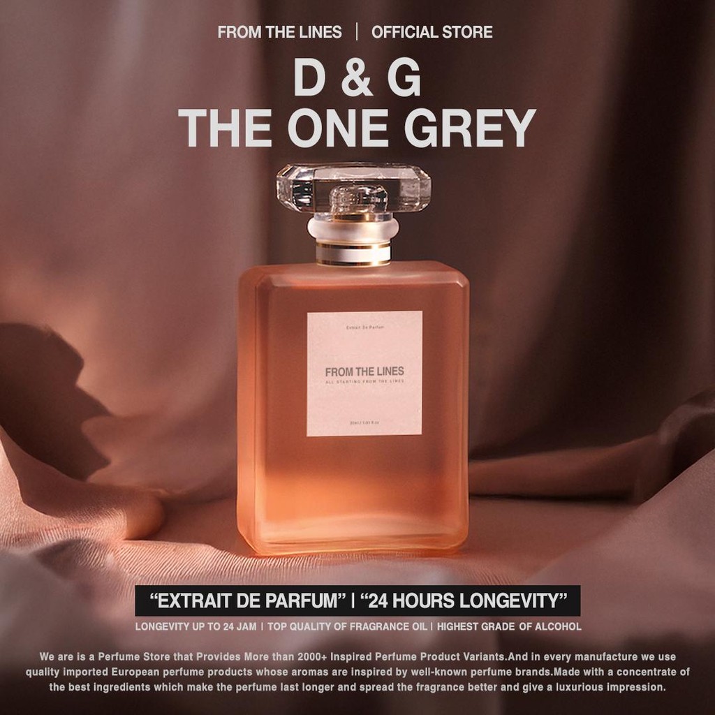 Jual FTL - (PD01AF) D&G THE ONE GREY BY FROM THE LINES | EXTRAIT DE ...