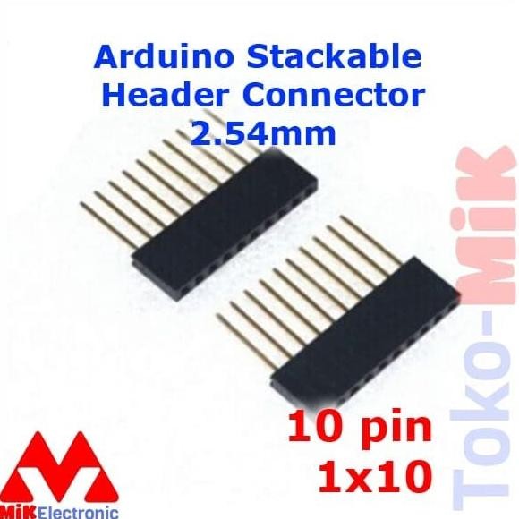 Jual ARDUINO STACKABLE HEADER SHIELD 10P 10 PIN 2.54MM 1x10 tokmi99 Kualitas Baik | Shopee Indonesia