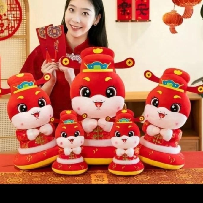 Jual Boneka Imlek 2025 CNY Snake Plush Toy Shio Ular Chinese New Year ...