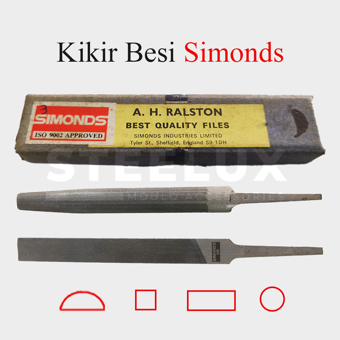 Jual Kikir Simonds Besi Flat / Setengah Bulat / Bulat / Kotak 4" 6" 8 ...