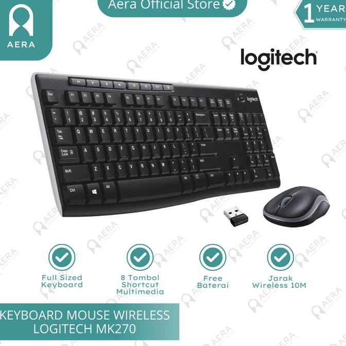 Jual Keyboard Mouse Wireless Logitech Mk270 | Keyboard Usb Wireless ...