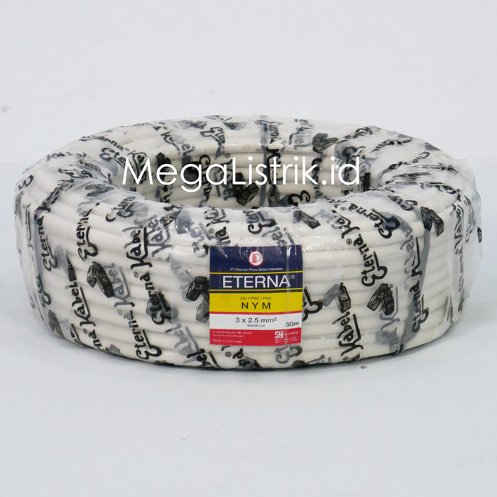 Jual Eterna Kabel Listrik Kawat Putih / NYM 3 X 2.5 MM ( 50 Meter ) | Shopee Indonesia
