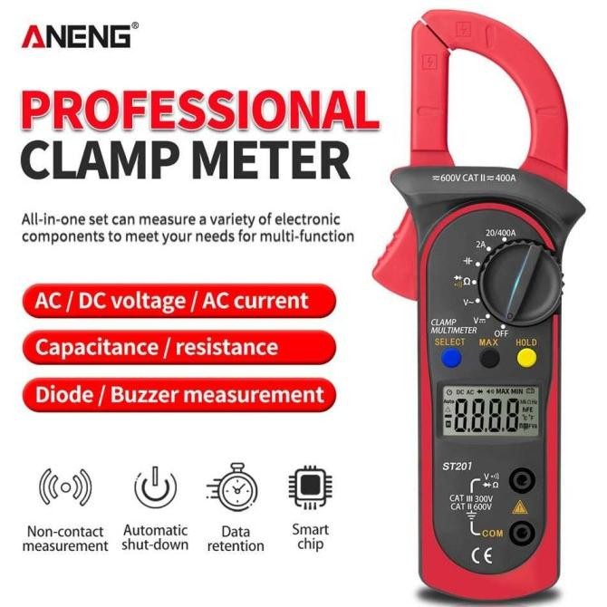 Jual ANENG Tang Ampere Digital Multimeter Voltage Multitester Clamp ...