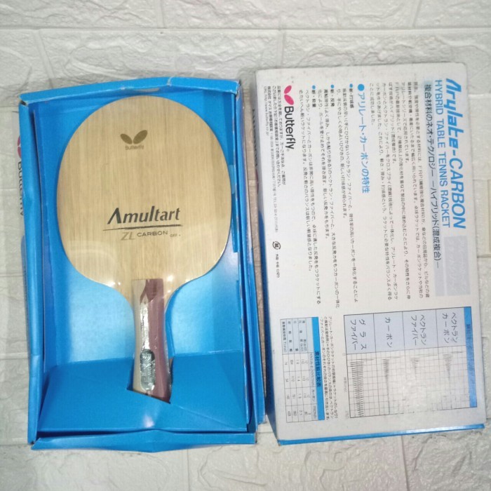 Jual Bat Pingpong Kayu Butterfly Amultart Zl Carbon Fellow 300 | Shopee Indonesia