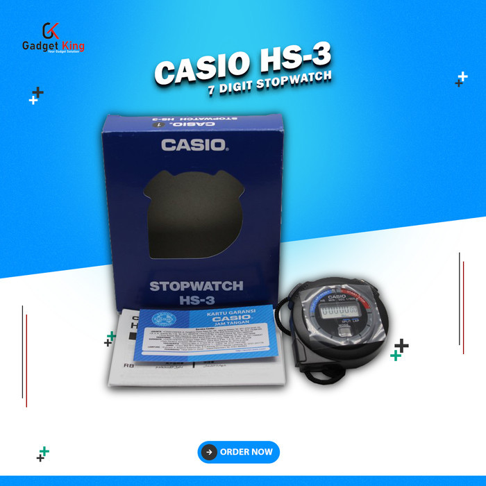 Jual Casio HS-3 Stopwatch Alat Pengukur Waktu Stop Watch Casio HS3 | Shopee Indonesia