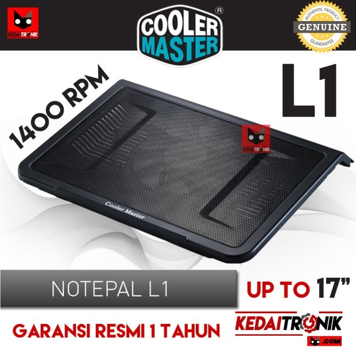 Jual COOLER MASTER NOTEPAL L1 Fan Notebook Laptop Cooling Pad Big ...