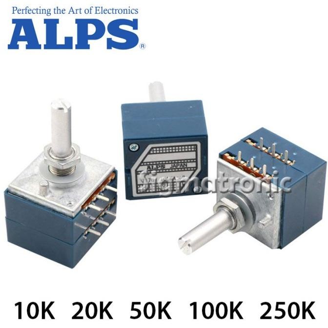 Jual ALPS RK27 Blue Velvet Volume Potentiometer 10k 20k 50k 100k 250k ...