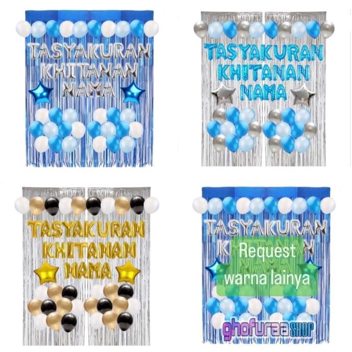 Jual Paket dekorasi tasyakuran khitanan backdrop sunatan khitan balon ...