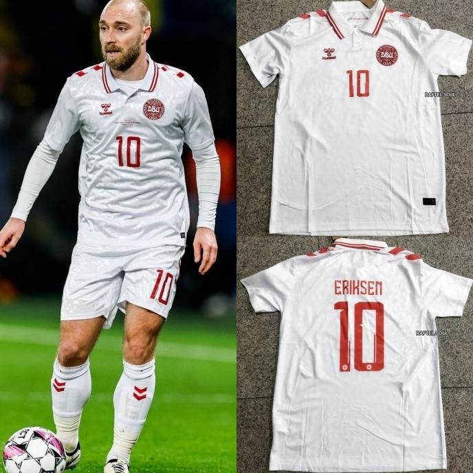 Jual JERSEY BAJU BOLA DENMARK AWAY 2024 + NAMESET GRADE ORI | Shopee ...