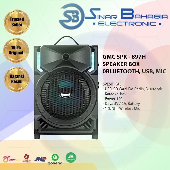 Jual GMC SPK - 897H SPEAKER BOX BLUETOOTH, USB, MIC (NEW) (Khusus ...