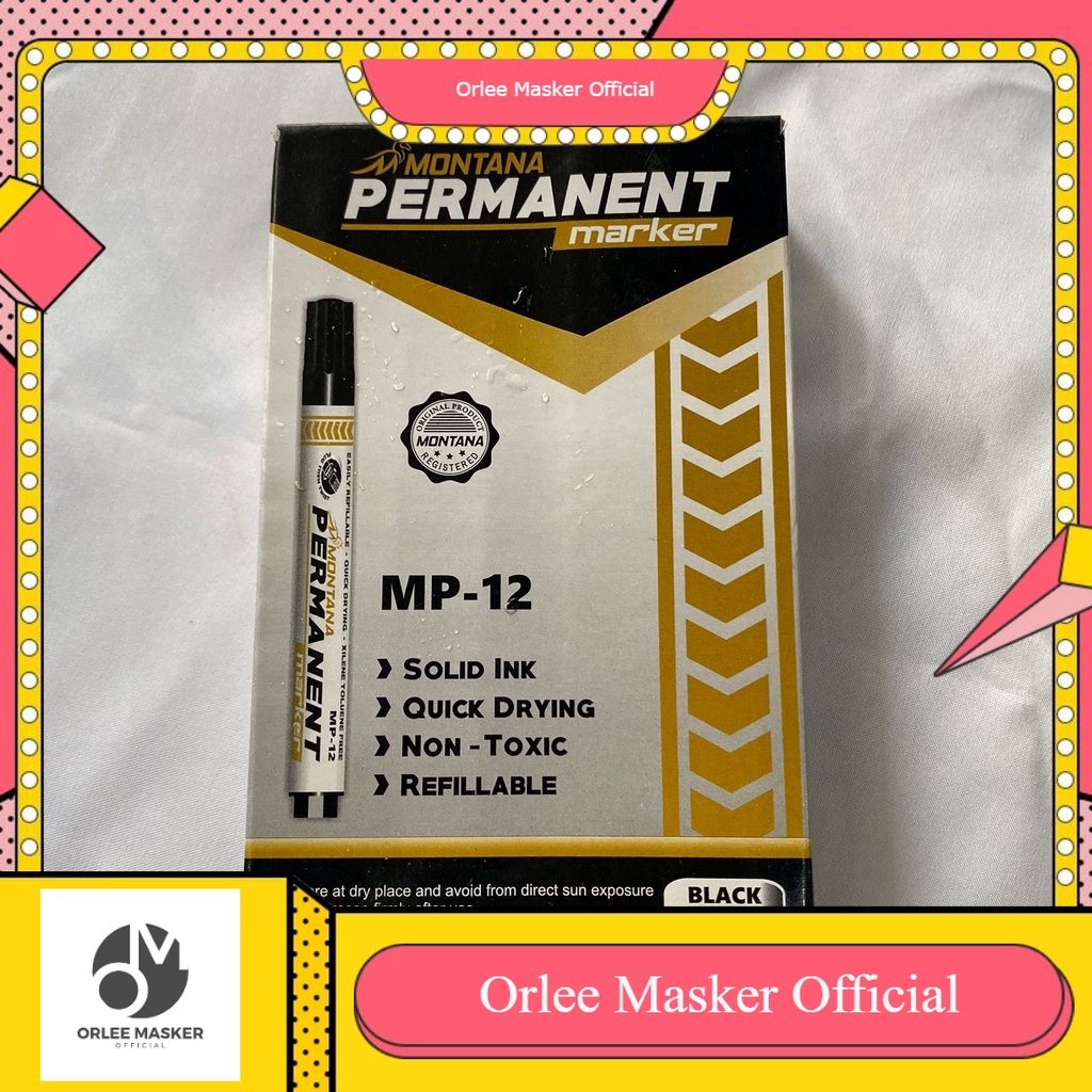 Jual SPIDOL MONTANA BESAR PERMANEN MARKER HITAM 1 pcs | Shopee Indonesia