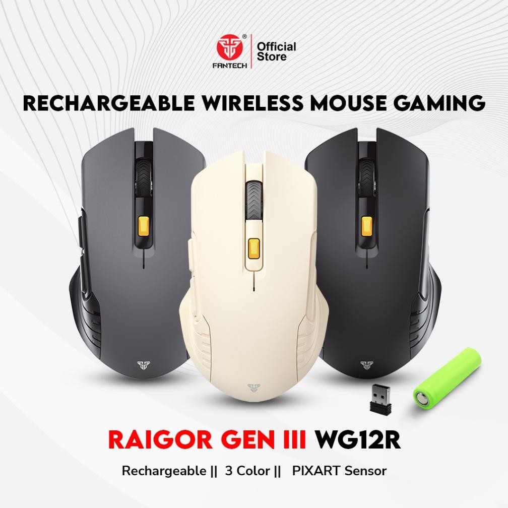 Jual Fantech RAIGOR III Rechargeable Baterai Mouse Wireless Gaming ...