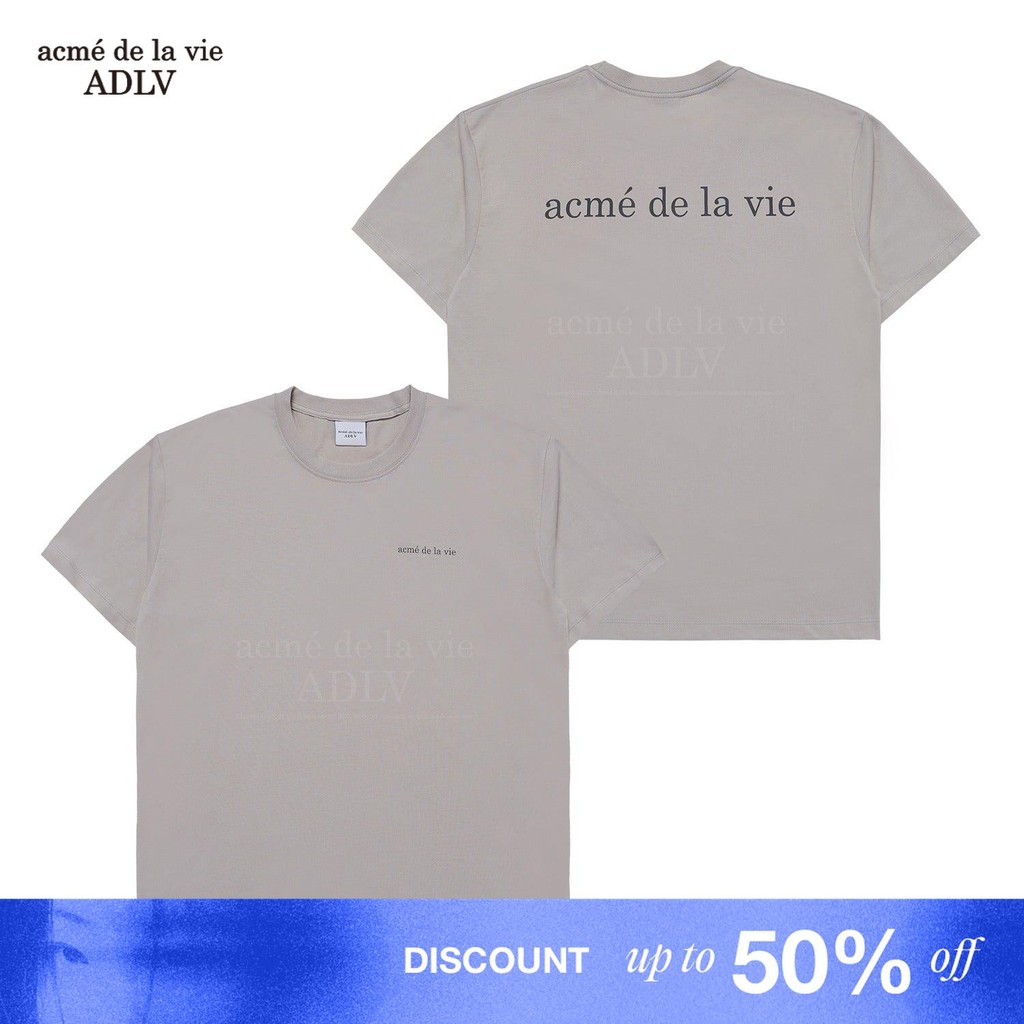 Jual [ADLV] Basic Logo Bio Washing Short Sleeve T-Shirt Grey - Kaos ...