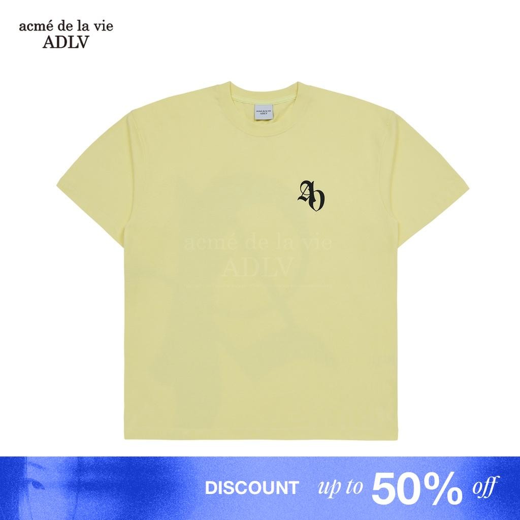Jual [ADLV] Big New Symbol Printing Short Sleeve T-Shirt Yellow - Kaos ...