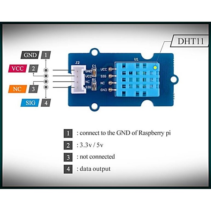 Jual BISA GOSEND! DHT11 TEMPERATURE HUMIDITY SENSOR ARDUINO RASPBERRY PI GROVE COMPATIBL ...