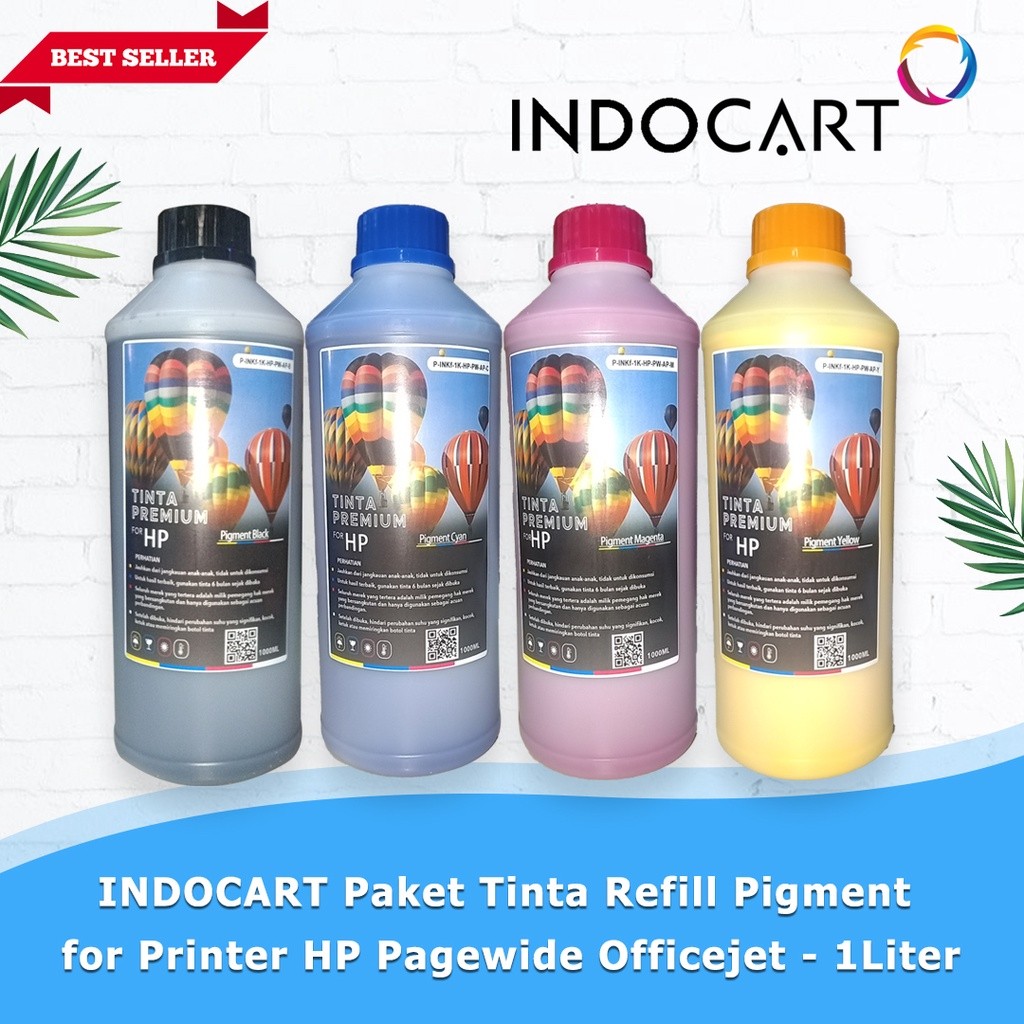 Jual IndoCart Paket Tinta Refill Pigment utk Printer HP Pagewide ...