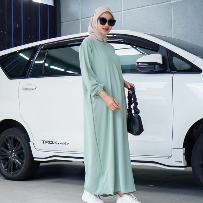 Jual ORIGINAL gamis wanita crinkle airflow premium dress jumbo terbaru ...