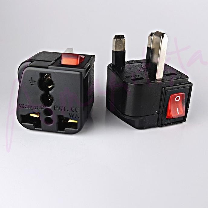Jual Produk Baru!! Colokan 3 Kaki + Switch Power Adapter Converter Arab ...