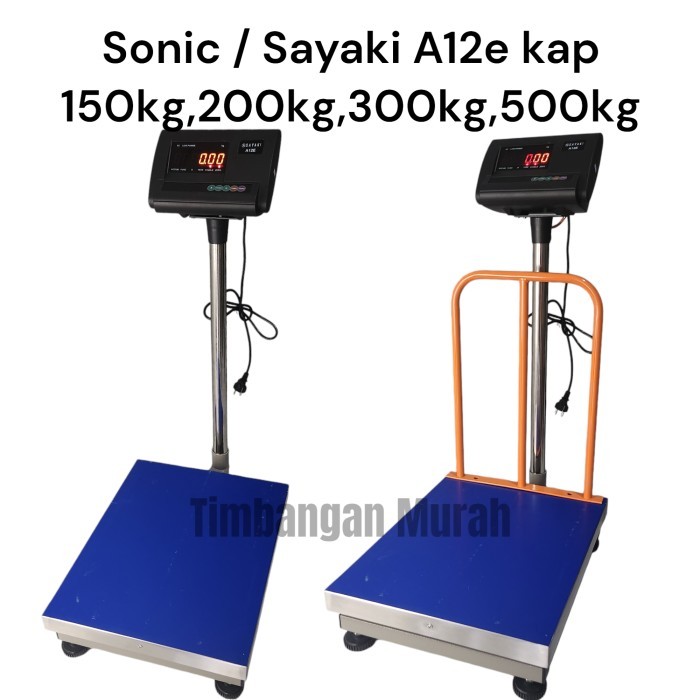 Jual NEW Timbangan duduk digital SONIC / SAYAKI A12E kap 200Kg + Pagar | Shopee Indonesia