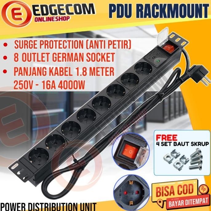 Jual socket - PDU Power Distribution Unit 8 Socket German Outlet Server ...