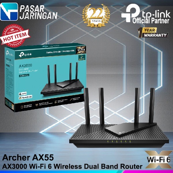 Jual HARGA DISC - TP-LINK Archer AX55 AX3000 Dual Band Gigabit Wi-Fi 6 ...