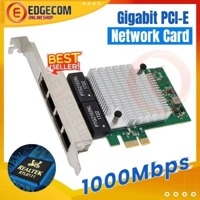 Jual PCI Express PCIe Network Gigabit Ethernet LAN RJ45 2 port / 4 Port | Shopee Indonesia