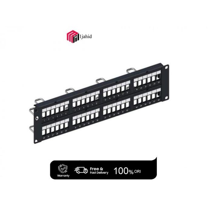 Jual Amp Commscope Discrete Blank Patch Panel+ Modular Jack 48 Port ...