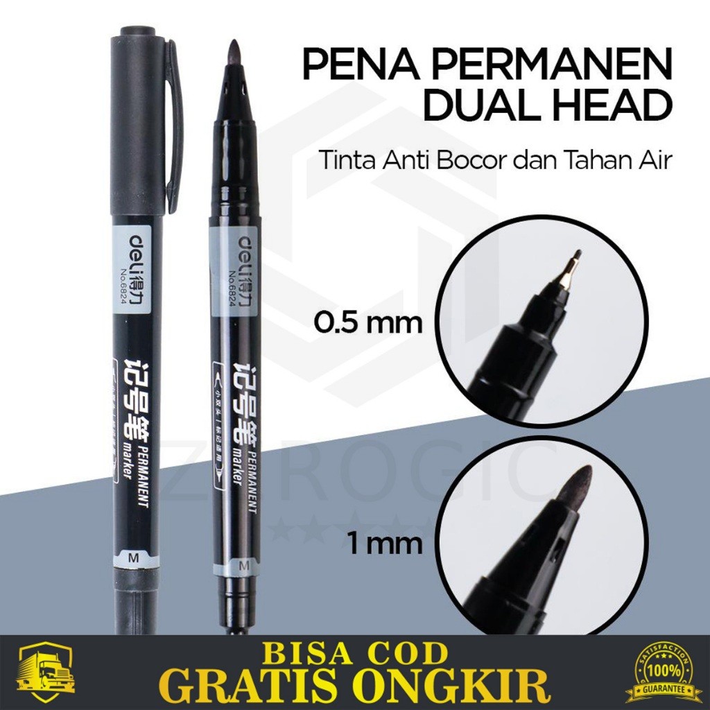 Jual PENA PULPEN PERMANEN PERALATAN GAMBAR LUKIS MENULIS SEKOLAH DUAL ...