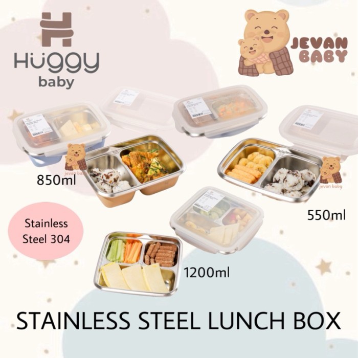 Jual Huggy Baby Stainless Steel Lunch Box Kotak Makan Anak Bayi ...