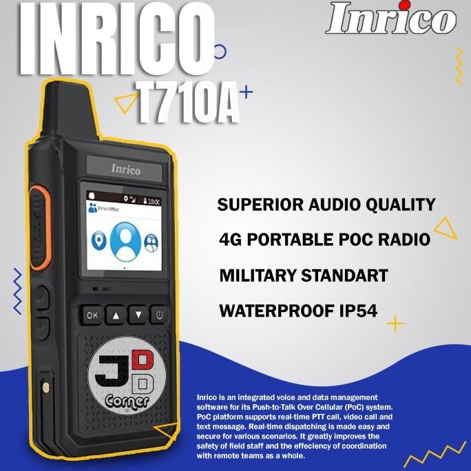 Jual HT POC Inrico T710A Wifi 4G LTE GPS Military Standard Radio ORI T710 | Shopee Indonesia