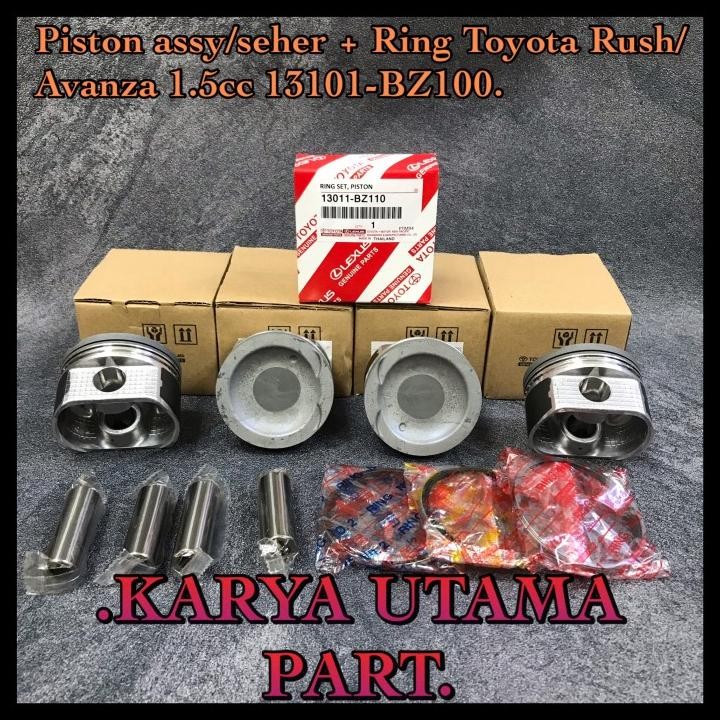 Jual DISKON PISTON ASSY SET+ RING TOYOTA RUSH/AVANZA 1.5CC 13101-BZ100 ...