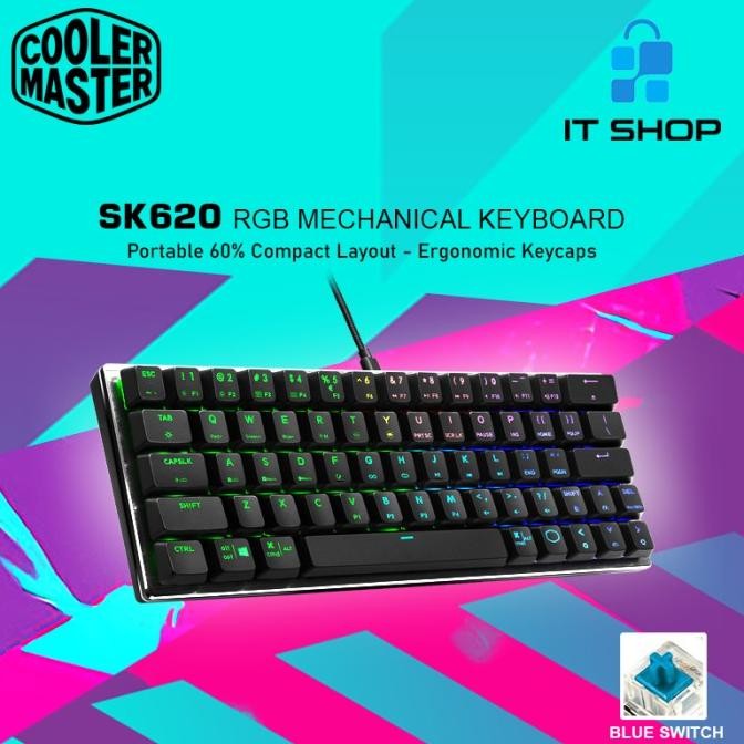 Jual Switch - Cooler Master SK620 60% RGB Mechanical Keyboard - Blue ...