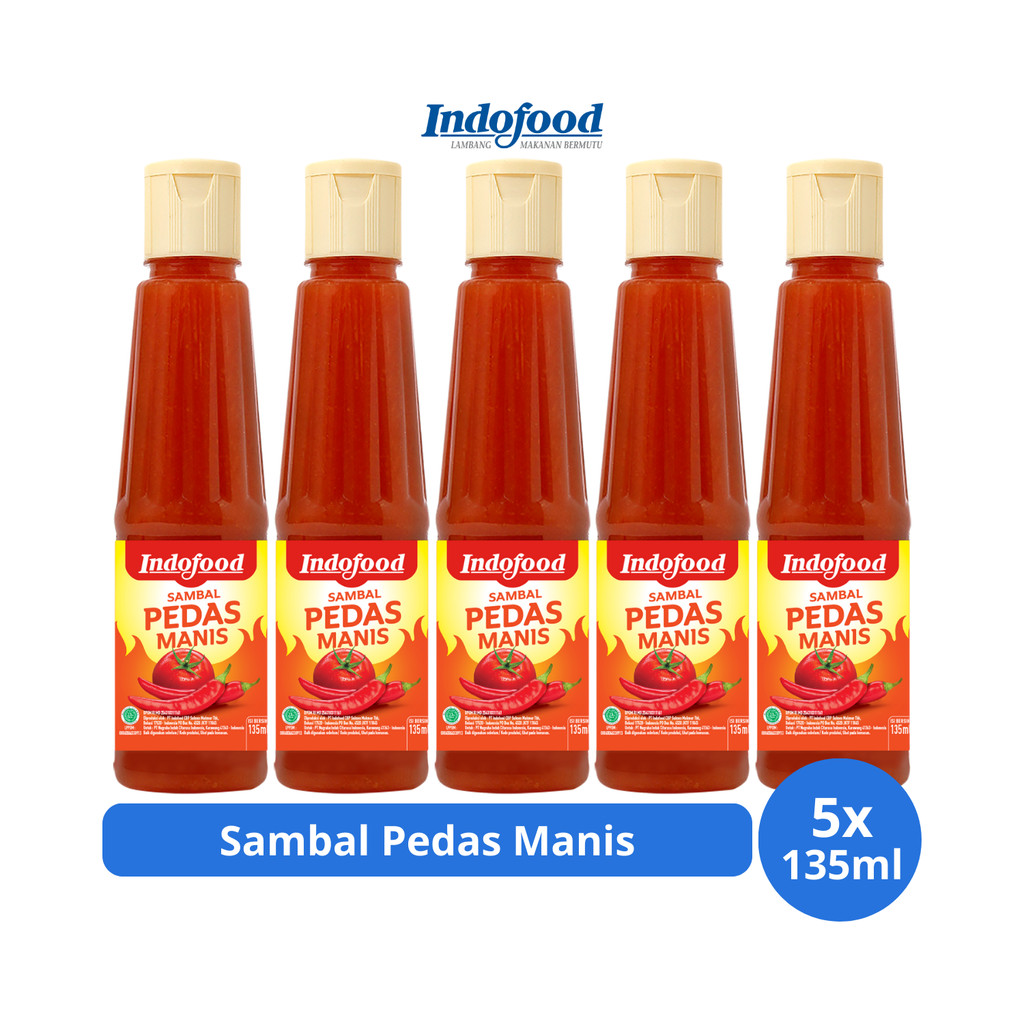 Jual Indofood Sambal Pedas Manis 135ml x 5 pcs | Shopee Indonesia