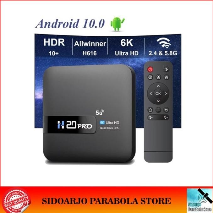 Jual SET TOP BOX SMART TV ANDROID BOX DIGITAL H20PRO H20 PRO 4K UHD ...