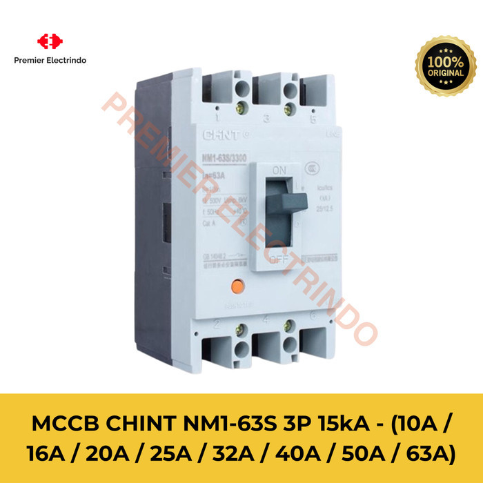 Jual Mccb Breaker Chint Nm1-63S 3P 15Ka (10A/16A/20A/25A/32A/40A/50A/63A) | Shopee Indonesia
