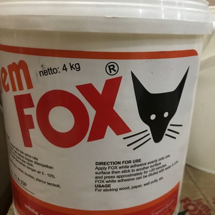 Jual HARGA DISC - FOX PVAC EMBER LEM KAYU PUTIH - 4 KG | Shopee Indonesia