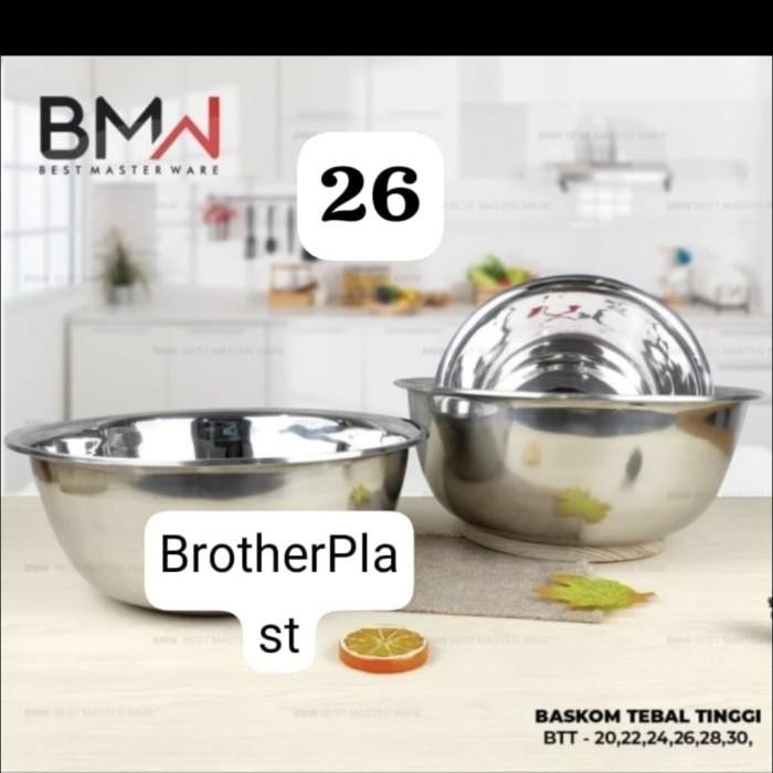 Jual Bmw Baskom Tinggi Stainless Steel / Mixing Bowl Bmw | Shopee Indonesia