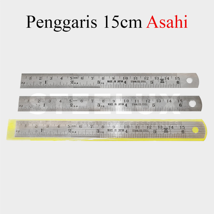 Jual Penggaris Besi 15cm Asahi Stainless Steel Ruler 150mm Mistar Alat Ukur | Shopee Indonesia