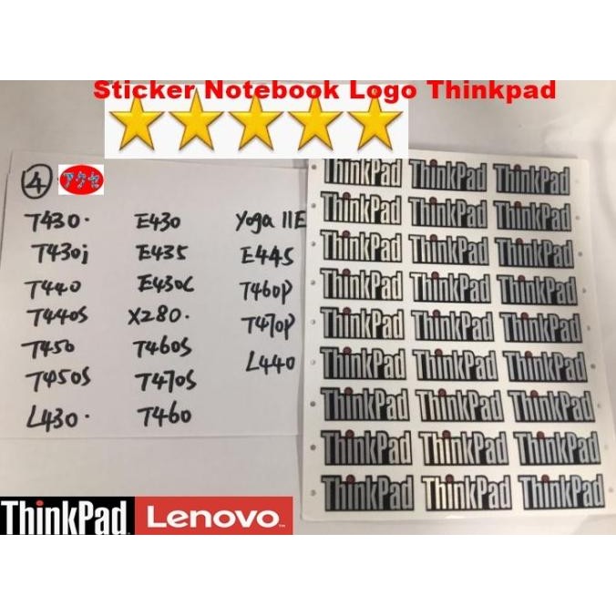 Jual Terlaris Stiker Label Laptop Logo Thinkpad Series X T E W L ...