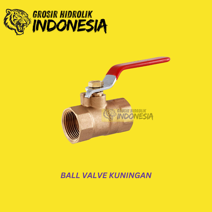 Jual 1'' STOP KRAN BALL VALVE KUNINGAN / STOP KERAN AIR KUNINGAN BRASS SIZE 1'' | Shopee Indonesia