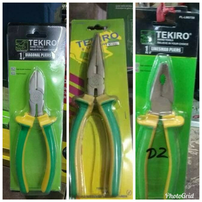 Jual Paket Set Tang Kombinasi Lancip Potong Tekiro 8" | Shopee Indonesia